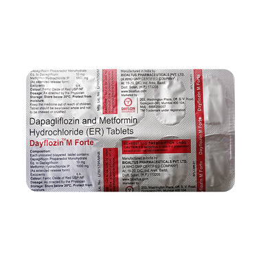 Buy Dayflozin M Forte 10mg/1000mg Tablet Online: View Uses, Side ...