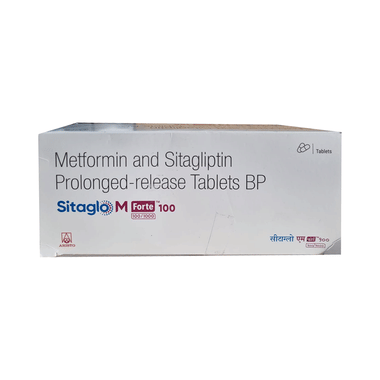 Buy Sitaglo M Forte 100mg/1000mg Tablet PR Online: View Uses, Side ...