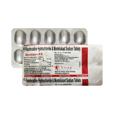 Buy Montizen FX 10mg/120mg Tablet Online: View Uses, Side Effects ...