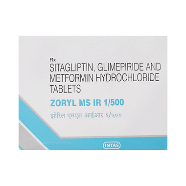 Buy Zoryl MS IR 1/500 Tablet Online: View Uses, Side Effects, Price ...