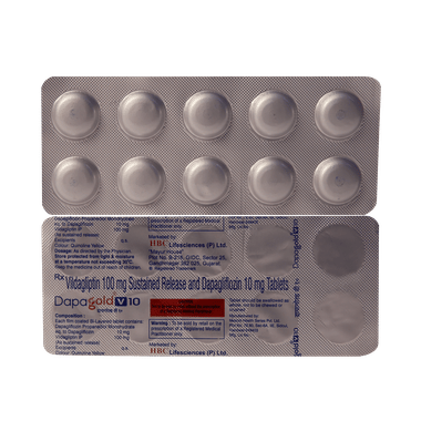 Buy Dapagold V 10 Tablet SR Online: View Uses, Side Effects, Price ...