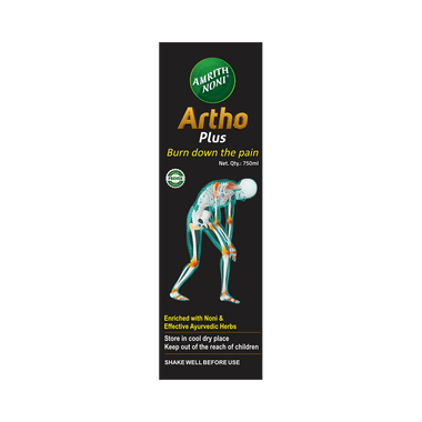 Combo Pack of Amrith Noni Artho Plus (750ml) & Tata 1mg Salmon Omega 3 ...