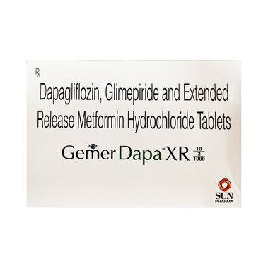 Buy Gemer Dapa XR Tablet 10/2/1000 Online: View Uses, Side Effects ...