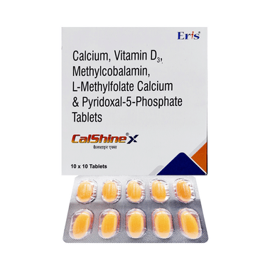 Calshine X Tablet: View Uses, Side Effects, Price and Substitutes | 1mg