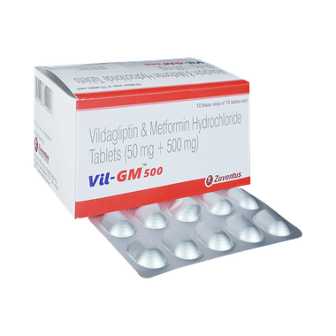Vil-GM 500 Tablet: View Uses, Side Effects, Price and Substitutes | 1mg