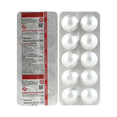 Buy Cognisart MT 40mg/25mg Tablet Online: View Uses, Side Effects ...