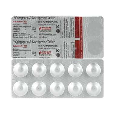 Buy gabaMIRA NT 100mg/10mg Tablet Online: View Uses, Side Effects ...