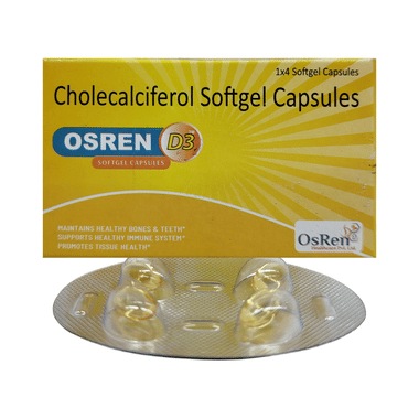 Buy Osren D3 Softgel Capsule Online: View Uses, Side Effects, Price ...
