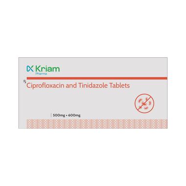 Buy Kriam Pharma Ciprofloxacin and Tinidazole Tablet Online: View Uses ...