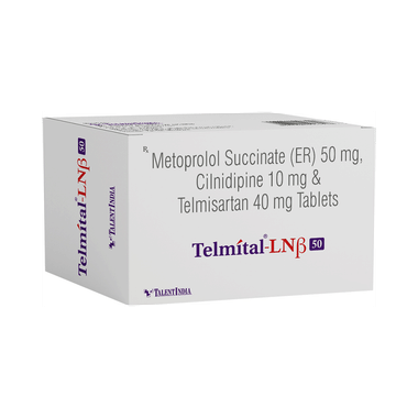 Buy Telmital-LN Beta 50 Tablet Online: View Uses, Side Effects, Price ...