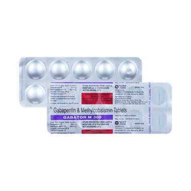 Gabator M 300mg/500mcg Tablet: View Uses, Side Effects, Price and ...