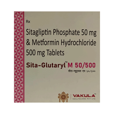 Buy Sita-Glutaryl M 50/500 Tablet Online: View Uses, Side Effects ...