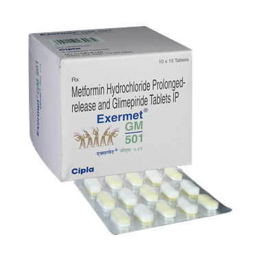 Buy Exermet GM 501 Tablet PR Online: View Uses, Side Effects, Price ...
