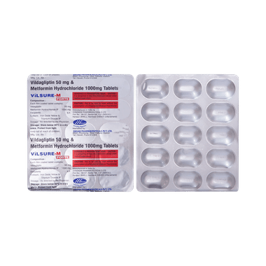 Buy Vilsure M Forte 1000mg/50mg Tablet Online: View Uses, Side Effects ...