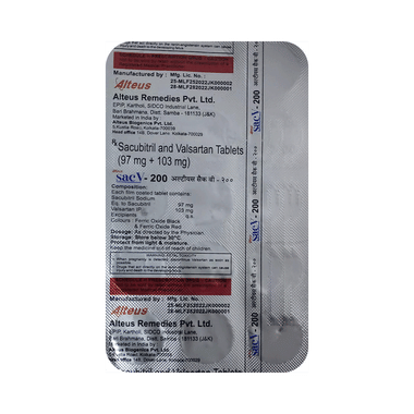 Buy Sacv 200 Tablet Online: View Uses, Side Effects, Price, Substitutes ...