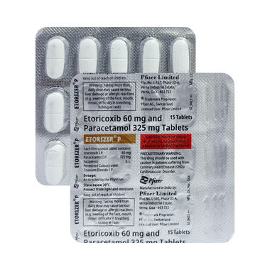 Buy Etorizer P 60mg/325mg Tablet Online: View Uses, Side Effects, Price ...