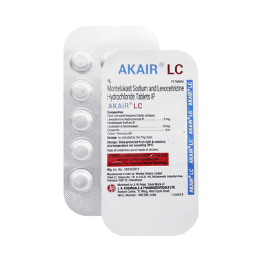 Akair LC Tablet: View Uses, Side Effects, Price and Substitutes | 1mg