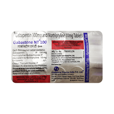 Buy Gabastone NT 100 Tablet Online: View Uses, Side Effects, Price ...