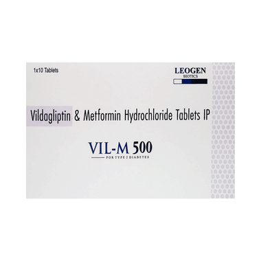 Buy Vil-M Tablet 500 For Type 2 Diabetes Online: View Uses, Side ...