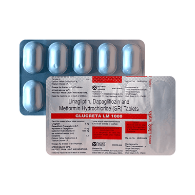 Buy Glucreta LM 1000 Tablet Online: View Uses, Side Effects, Price ...