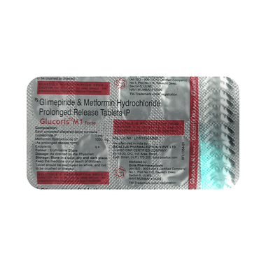 Buy Glucoris M 1 Forte Tablet PR Online: View Uses, Side Effects, Price ...
