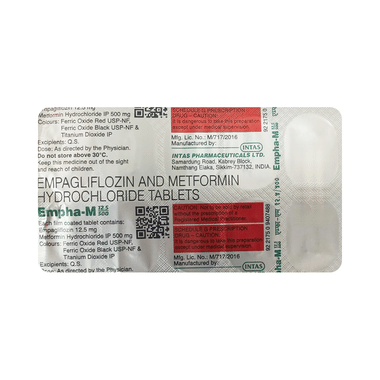 Buy Empha-M 12.5/500 Tablet Online: View Uses, Side Effects, Price ...