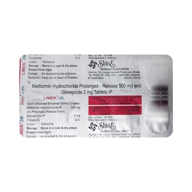 Limer 2M Tablet PR: View Uses, Side Effects, Price and Substitutes | 1mg
