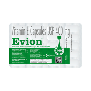 Combo Pack of Neurobion Forte Tablet (30) & Evion 400mg Capsule (20 ...