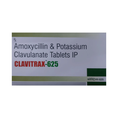 Buy Clavitrax 500mg/125mg Tablet Online: View Uses, Side Effects, Price ...