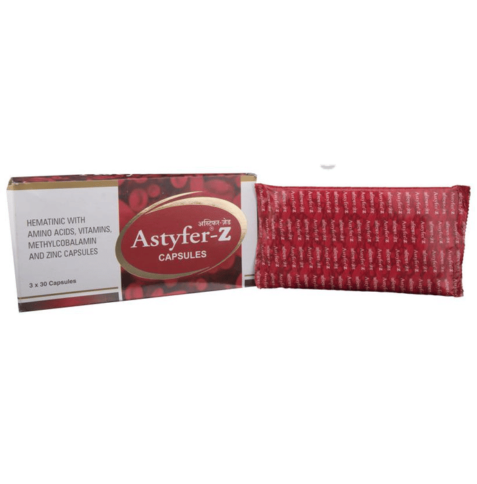 Astyfer Z Capsule: Buy strip of 30 capsules at best price in India | 1mg