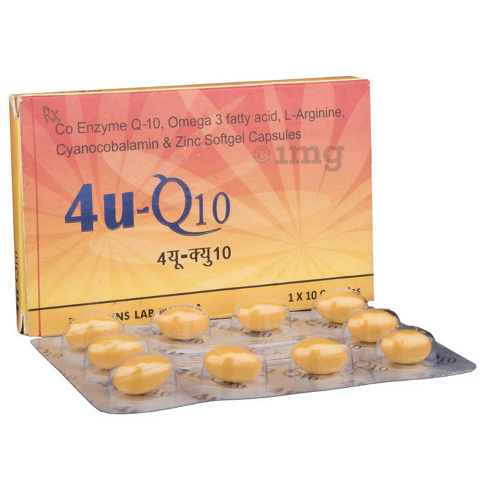 4U Q10 Capsule: Buy strip of 10 capsules at best price in India | 1mg