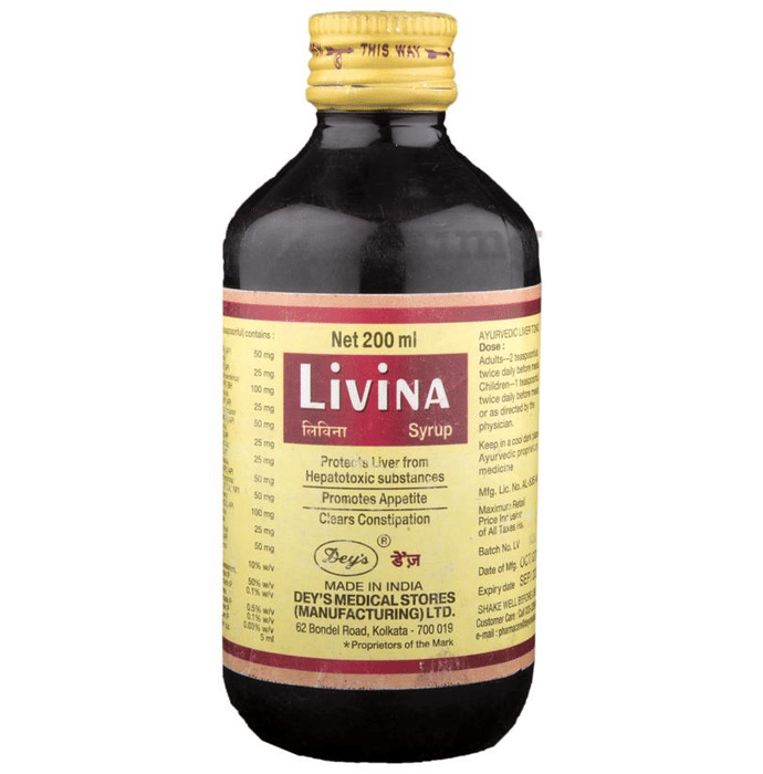 Livina Syrup: Buy bottle of 200 ml Syrup at best price in India | 1mg