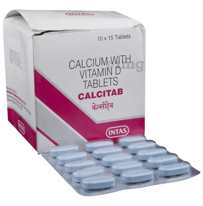 Calcitab Tablet: Buy strip of 15 tablets at best price in India | 1mg