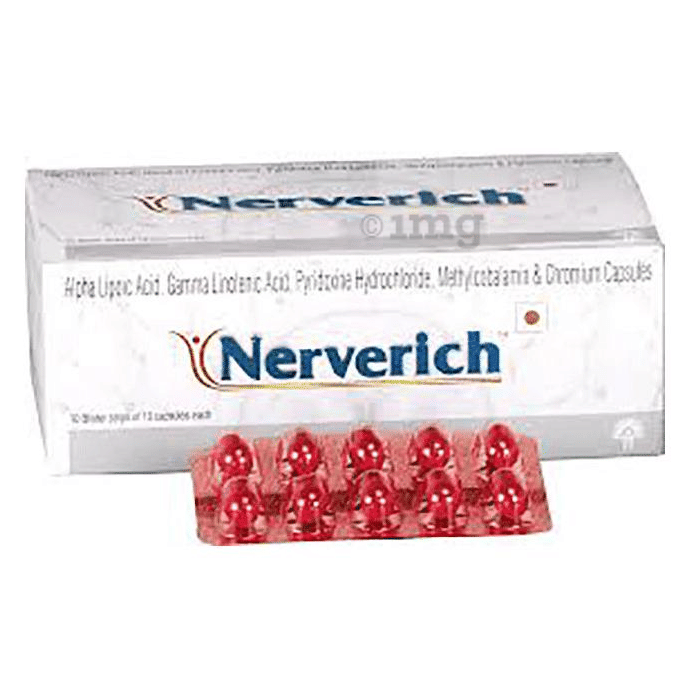Nerverich Capsule: Buy strip of 10 capsules at best price in India | 1mg