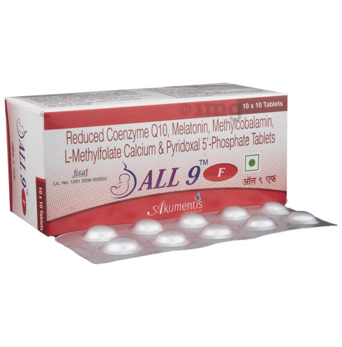 All 9 F Tablet: Buy strip of 10 tablets at best price in India | 1mg