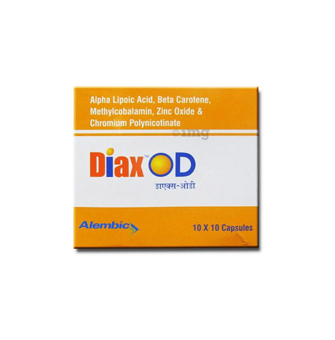 Diax OD Soft Gelatin Capsule: Buy strip of 10 soft gelatin capsules at ...