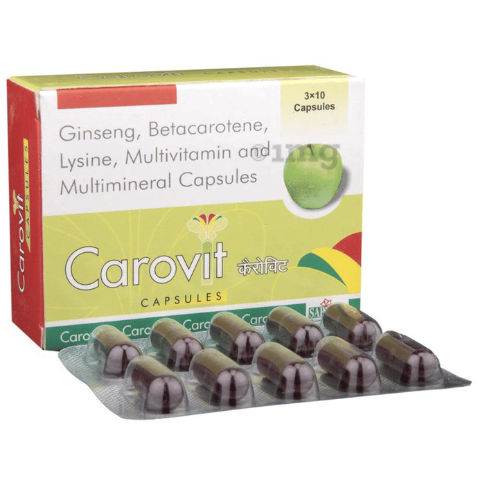 Carovit Capsule: Buy strip of 10 capsules at best price in India | 1mg