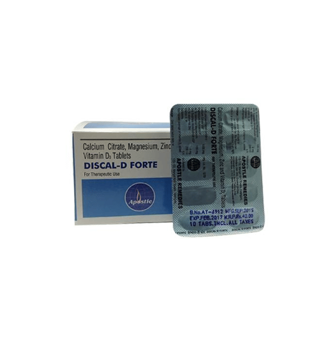 Discal D Forte Tablet: Buy strip of 10 tablets at best price in India | 1mg