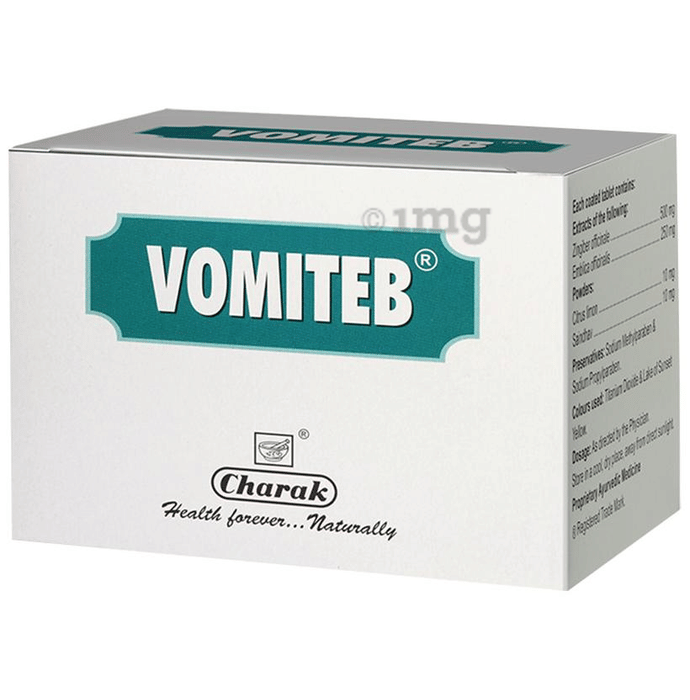 Charak Vomiteb Tablet: Buy strip of 30 tablets at best price in India | 1mg