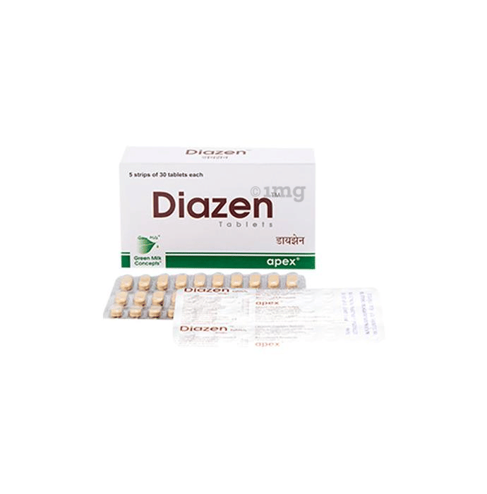 Diazen Tablet: Buy strip of 30 tablets at best price in India | 1mg