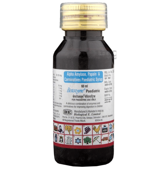 Bestozyme Paed Syrup: Buy bottle of 60 ml Syrup at best price in India ...