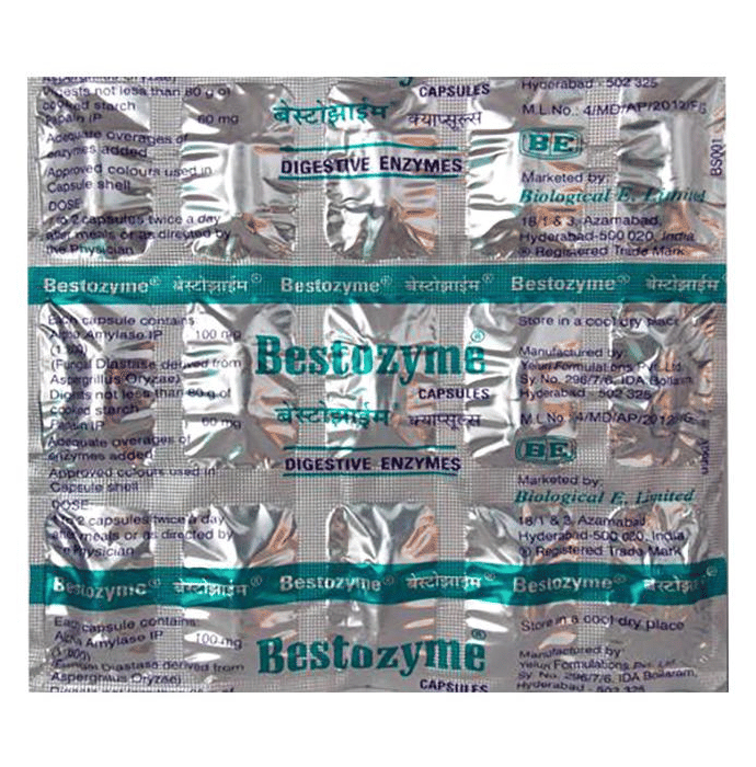 Bestozyme Capsule: Buy strip of 15 capsules at best price in India | 1mg
