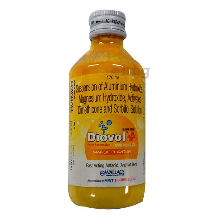 Diovol Plus Forte Mango Suspension: Buy bottle of 170 ml Suspension at ...