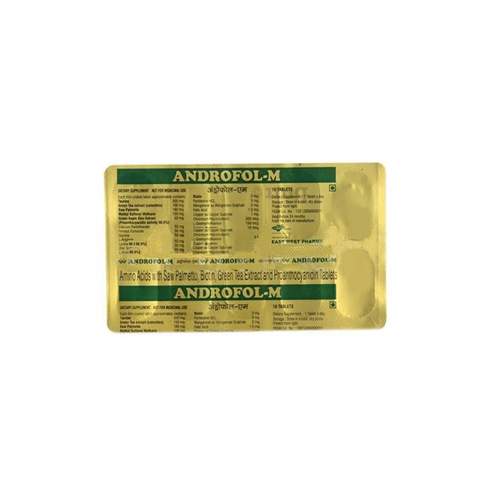 Androfol M Tablet: Buy strip of 10 tablets at best price in India | 1mg