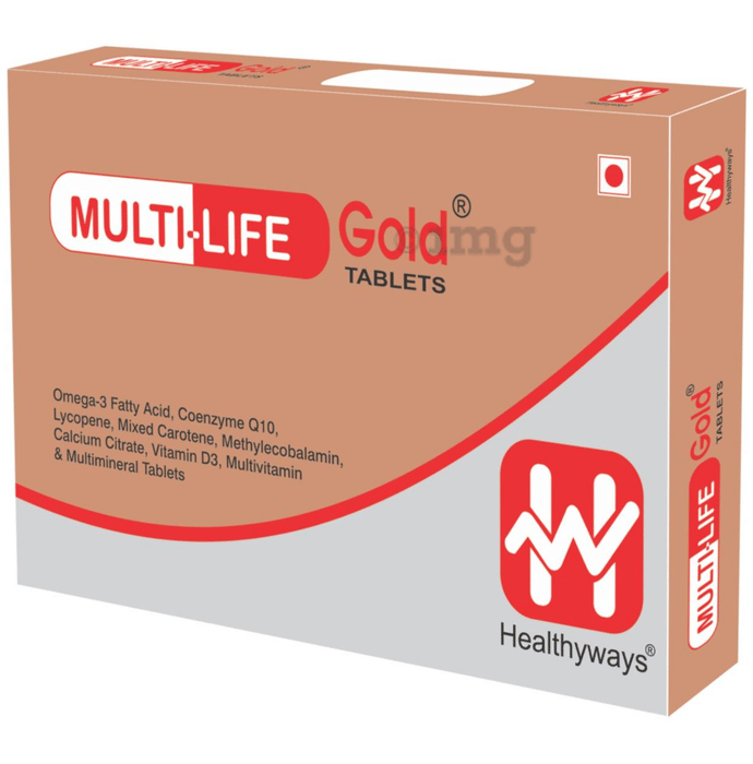 Multi-Life Gold Tablet: Buy strip of 10 tablets at best price in India ...