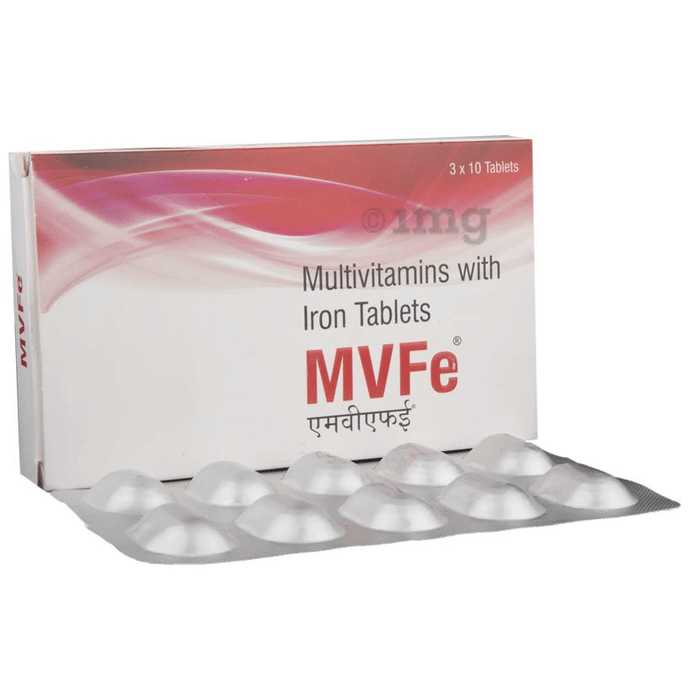 MVFe Tablet: Buy strip of 10 tablets at best price in India | 1mg