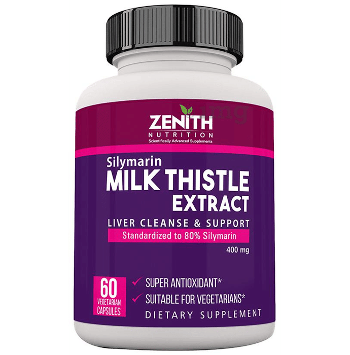 Zenith Nutrition Silymarin Milk Thistle 400mg Capsule: Buy bottle of 60 ...