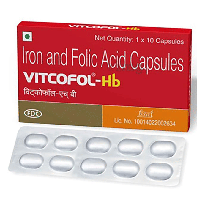 Vitcofol-HB Capsule: Buy strip of 10 capsules at best price in India | 1mg