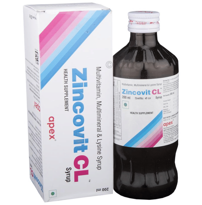 Zincovit CL Syrup: Buy bottle of 200 ml Syrup at best price in India | 1mg