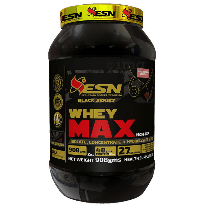 ESN Black Series Whey Max Powder Strawberry Souffle: Buy box of 2 lb ...